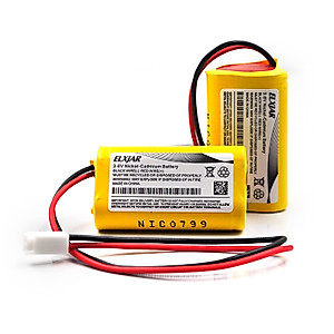 YUTSUJO (2-Pack) 3.6V 800mAh CUSTOM-142 NICD Battery Pack Replacement for Chloride Interstate Sonnenschein 100003A098 930023, for Self Power Lighting 930023 930D23, Interstate NIC0799