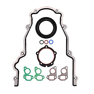 Timing Cover Gasket Set - Compatible with 4.8L 5.3L 5.7L 6.0L 6.2L Chevy Silverado, Suburban, Tahoe, GMC Sierra, Yukon, Savana, Cadillac Escalade - Replace 12633904 TCS45993