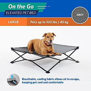 On The Go Pet Bed - Steel Grey - Large (36" 36")