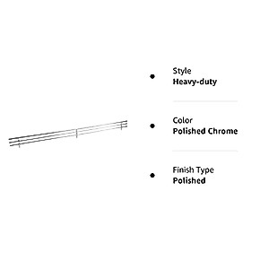 Hardware Resources SF17-PC Wire Shoe Shelf Fence, Polished Chrome
