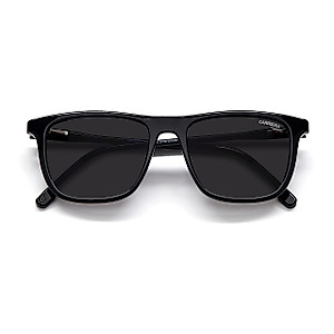 Carrera Men's 261/S Polarized Rectangular Sunglasses, Black Grey, 53mm, 18mm