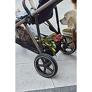 CYBEX Gazelle S Stroller, Modular Double Stroller for Infant and Toddler, Includes Detachable Shopping Basket, Over 20+ Configurations, Folds Flat for Easy Storage, Deep Black