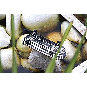 Skull Fingerboards Japan Black Edition 34mm Pro Complete Professional Wooden Fingerboard Mini Skateboard 5 PLY with CNC Bearing Wheels