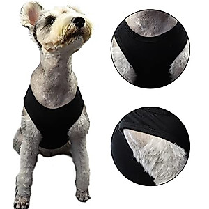 Knchy 3 Pack Pet Dog T-Shirt Costume with Security Letters, Summer Breathable Dog Vest Shirt Apparel Sleeveless Clothes, Lightweight Puppy Clothing for Small Medium Large Pets Dogs Cats Doggie