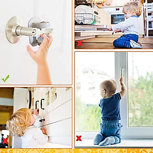 Door Handle Baby Proof Device | Door Handle Child Safety Lock | Safety Door Locks for Kids | Child Proof Locks Door Handle Lock | Door Handle Baby Proof (White Pro, Pack of 2)