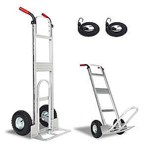 Oyoest Folding Hand Truck and Dolly,440 Lbs Capacity Portable Aluminum Luggage Cart with Telescoping Handle and Rubbers,Portable Dolly cart for Luggage/Personal/Travel/Mobile/Office Use.
