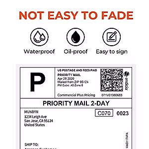 MUNBYN Thermal Direct Shipping Label, External Rolls Label Holder, Label Printer, 150mm/s USB Thermal Shipping Label Printer for Shipping Packages