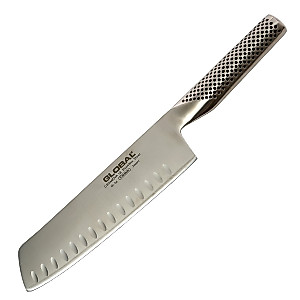 Global G-56, Classic 7 inch Knife, Stainless Steel Vegetable Ground Hollow Chef's, 7"