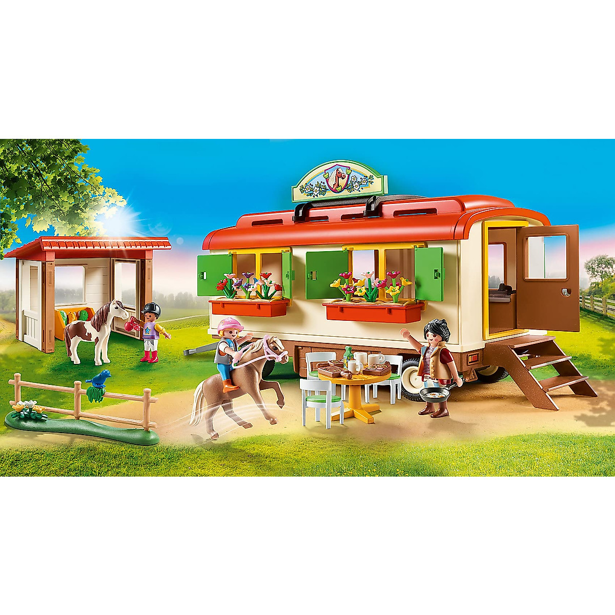 Playmobil Pony Shelter with Mobile Home
