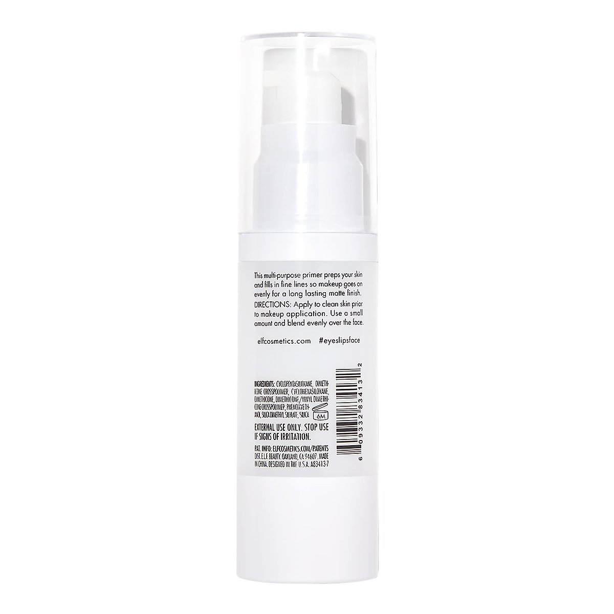 e.l.f. Mineral Infused Face Primer, Primer For A Smooth Foundation Base, Fills In Fine Lines & Refines Complexion, Vegan & Cruelty-free, Large