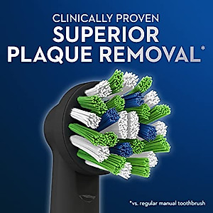 Oral-B CrossAction Electric Toothbrush Replacement Brush Heads, Black, 6 Count