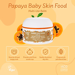 P'URE PAPAYACARE Papaya Baby Skin Food, 3.53 Ounces