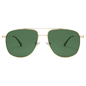 SOJOS Polarized Aviator Sunglasses Womens Men Trendy Designer Shades SJ1218,Green