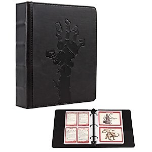 Forged Dice Co. Curiosities Cache Monster Card & Spellcard Organizer Binder with Pages - Black