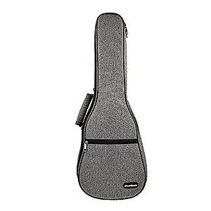CLOUDMUSIC Ukulele Case Gig Bag Padded Backpack For Concert 23" Inch(Concert, Grey)