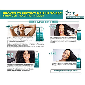 SMOOTHMOISTURE 4 Product Bundle - Shampoo, Conditioner, Serum and Finishing Spray. The 4 Easy Steps for Smooth, Silky, Shiny Hair.