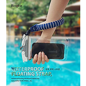Ringke Waterproof Float Strap (2 Pack), Underwater Floating Strap, Wristband, Hand Grip, Lanyard Compatible with Camera, Phone, Key and Sunglasses (Palm Leaves & Navy Stripes)