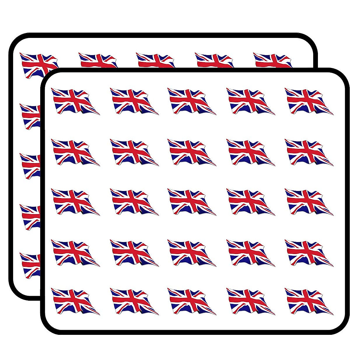 Waving Union Jack Flag - Wave England UK Britain British Sticker for Scrapbooking, Calendars, Arts, Kids DIY Crafts, Album, Bullet Journals 50 Pack