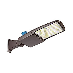 300-Watt LED Parking Lot Lights - 42,000lm - LED Shoe Box Light Replaces 1000W Metal Halide - 5000K Bright White - UL Listed & 140lm/W DLC Premium - Adjustable Direct Mount - 100-277VAC Photocell