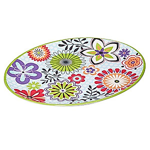 Certified International Carnaby Melamine 2 Piece Platter Set, Multicolor, Large