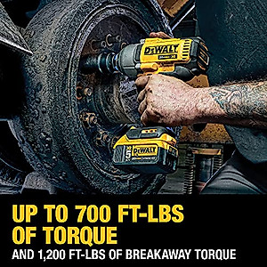 DEWALT 20V MAX* XR Cordless Impact Wrench Kit with Hog Ring Anvil, 1/2-Inch (DCF899HP2)