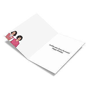 NobleWorks - 1 Funny Happy Birthday Card - Sarcastic Retro Humor, Bluntcard Stationery (Buyer Discretion Advised) - One More Bottle C2998BDG