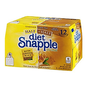 Snapple Diet Half 'n Half Tea, 16 Ounce (12 Bottles)