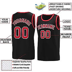Custom Basketball Jersey Personanlized Stitched/Printed Sports Jerseys for Men/Youth/Preshool Black