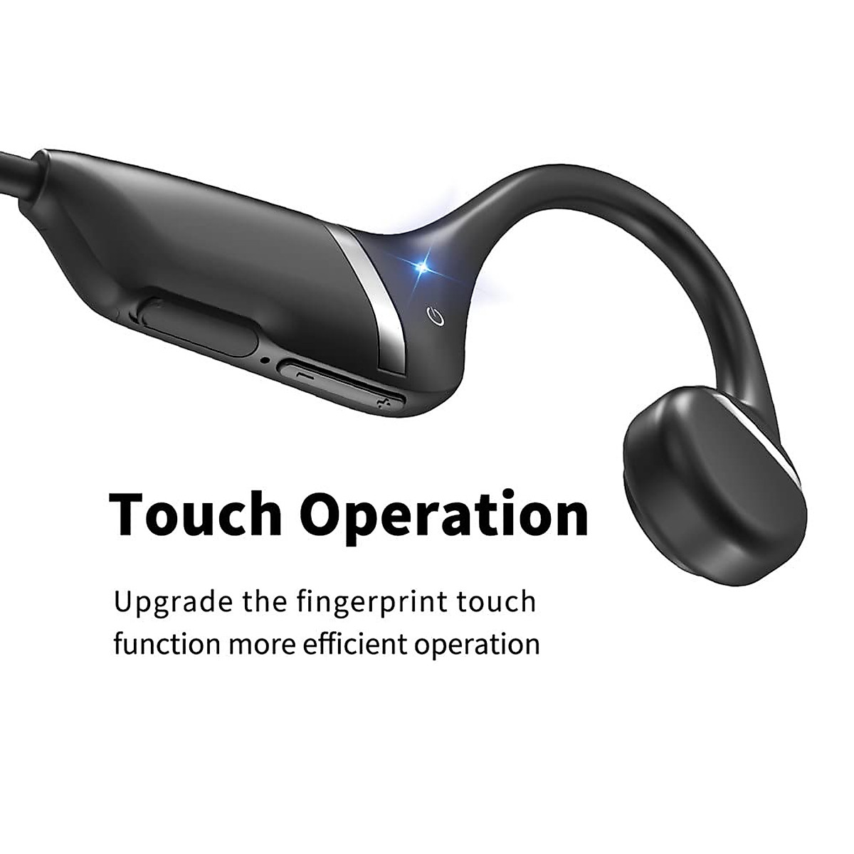 Uigsas Bone Conduction Headphones Open Ear Bluetooth Wireless On Ear Headphones Headset for Sport and Running Built-in Mic Wireless Earphone Headset