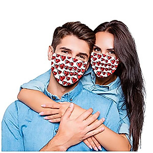 50Pack Holiday Disposable Face_Masks for Women Valentines Day Disposable Women Love Breathable 3 Ply Filter Love Mask