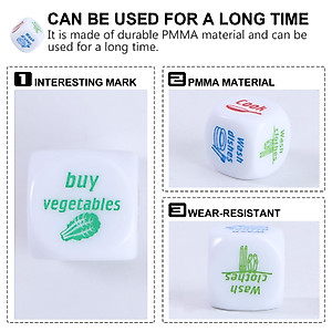 NUOBESTY 1 Set of Novelty Dice Game Dice Housework Dice Dice for Couple