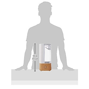 Sharper Image UHS1-SI Ultrasonic Cool Mist Humidifier, 1 Gallon, 2 Settings, Auto Shut-Off, Illuminated Touch Control, Low Water Indicator, Easy Fill Tank, 1.0 Gallon, Ash Woodgrain
