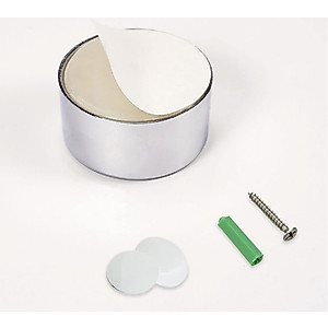 KAEZDD Round Adhesive Push Towel Hooks for Kitchen, Hand and Dish Towels, Grey, 2 Pack