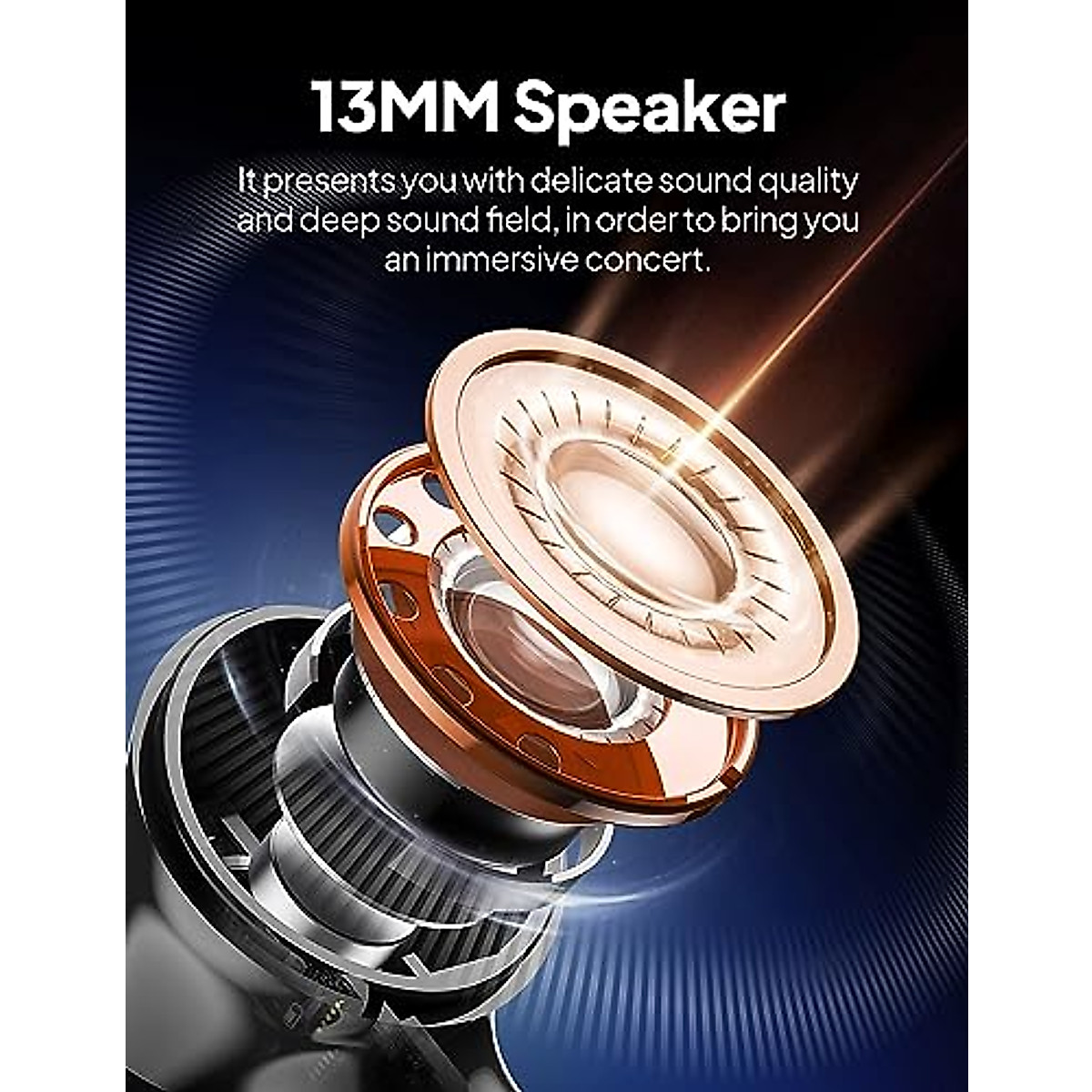 Wireless Earbuds Bluetooth V5.3 Headphones 50H Playback Deep Bass Stereo Ear Buds with LED Power Display Charging Case IPX7 Waterproof Earphones with Mic Headset for Laptop Pad Android/iOS Phones