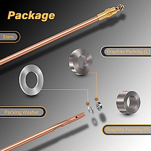 Upgrade Version 123-0095 500 Series Mansfield Style Stem Assembly Replacement Part For 12-Inch Sillcock ASFP (Overall length 16")