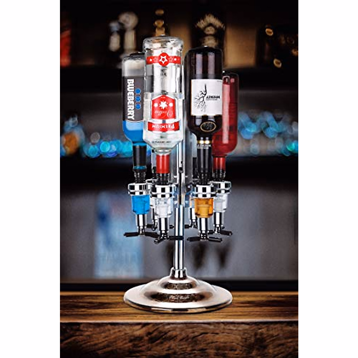 Final Touch 6 Bottle Rotating Liquor Dispenser/Bar Caddy (FTA1816)