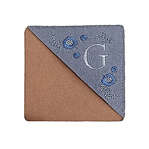 Personalized Hand Embroidered Corner Bookmark, 26 Letters Cute Flower Embroidered Corner Bookmark Embroidery Book Marker Clip for Book Lovers Bookmarks for Reading Lovers Meaningful Gift