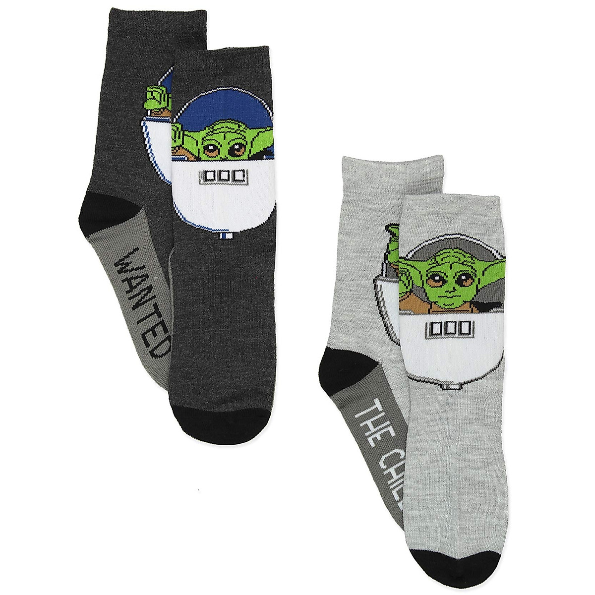 LEGO Star Wars Baby Yoda Kids Toddler 6 pack Crew Socks Set (Medium (6-8), Multi)
