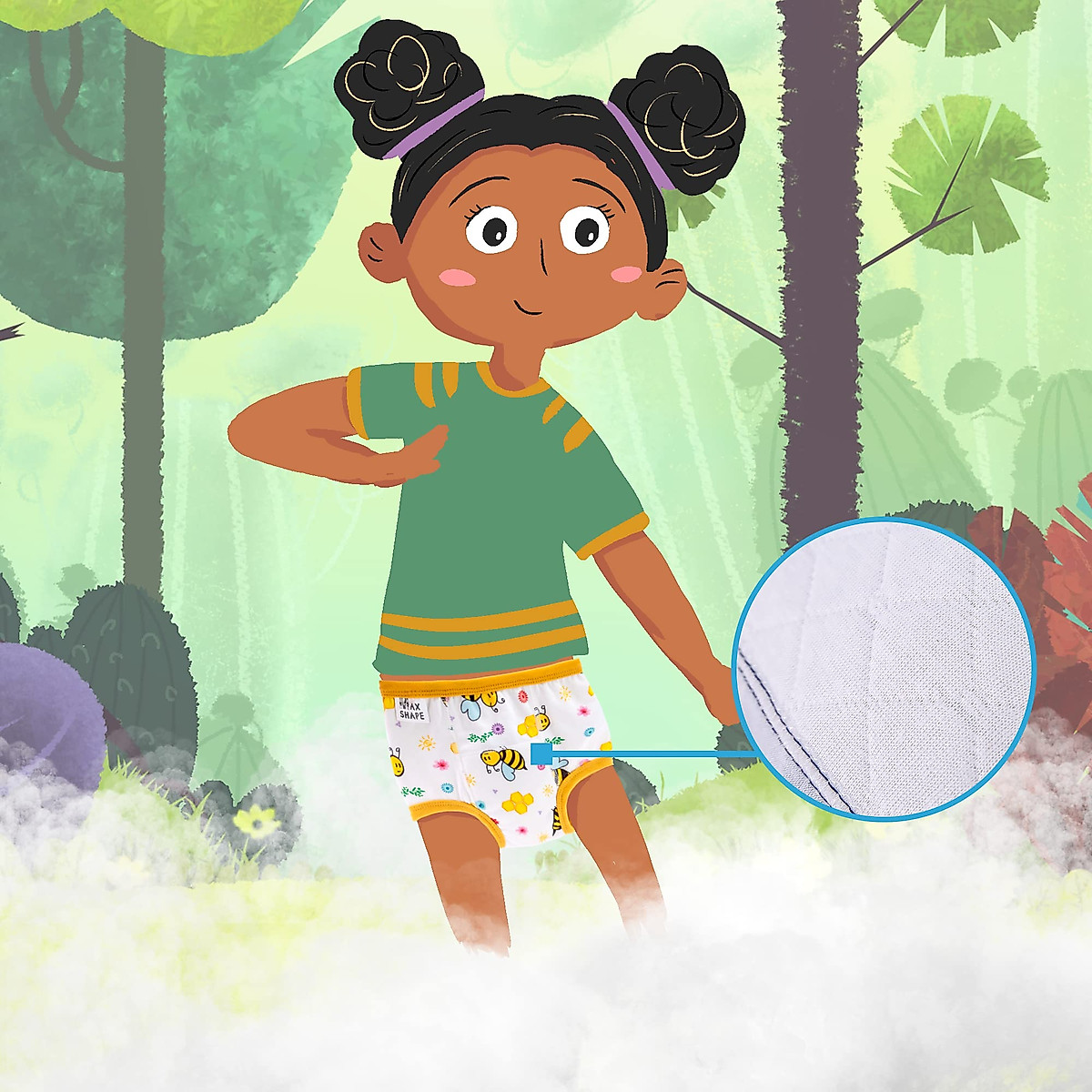 Max Shape 6 Packs of Potty Training Underwear for Girls with Supper Absorbent-Layer,Reusable Baby Toilet Training Pants Pink 6 Years