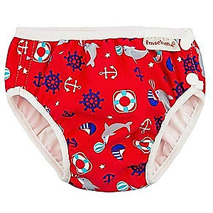Imse Vimse Reusable Baby Swim Diapers for Boys (Red Marine, XL 24-31 lbs)