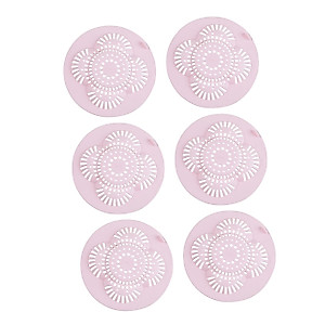 Veemoon 6pcs Floor Drain Cover Hair Filters Food Debris Filter Bathtub Stopper Kitchen Sinkroom Bathtub Plug Filter Sink Filters Sink Strainer Kitchen Sink Plug Earth Tones Blush Pink