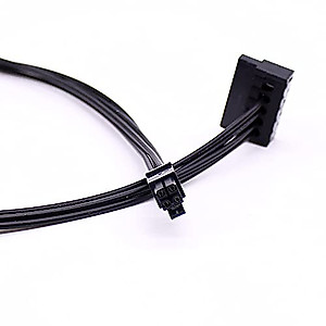 SZVIVID 18AWG Motherboard ATX Mini 4 Pin to 2X Right-Angle 15 Pin SATA Hard Drive HDD Power Supply Adapter Cable for Lenovo 18-inch (45cm) (4 Piece)