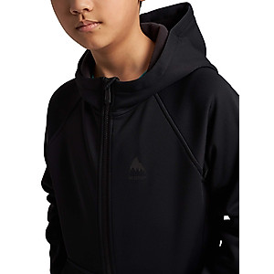 Burton Kids' Crown Weatherproof Full-Zip Fleece, True Black, S