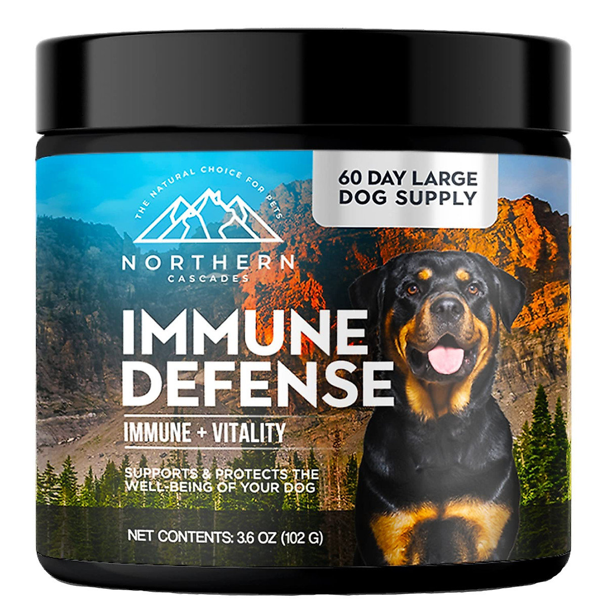 Northern Cascades Dog Immunity Supplement Supporting Superfood Mushroom to Strengthen K9 Immune System and Increase Vitality