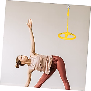 FELTECHELECTR Ninja Wheel Swing for Toddler Fitness Accessories Swing Accessories Heavy Swing Sets for Backyard Steering Wheel Swing Kids Exercise Equipment Exercise Swing Ring Swing Gym Ring