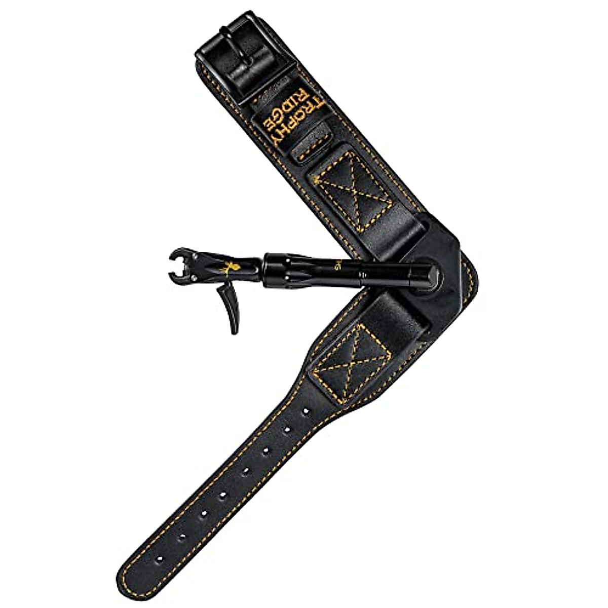 Trophy Ridge Shootout Compact Dual-Caliper Archery Bowhunting Release - 360° Swivel Arm, Adjustable Length, Trigger Travel Tuning, Premium Leather Buckle Strap, Black