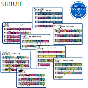 SUNLIN 6 ft. Floor Piano Mat for Kids & Toddlers, Giant Piano Mat, 24 Keys, 10 Built in Songs, 8 Instrument Sounds, Record & Playback, Song Booklet, Musical Toy Gift for Boys & Girls Age 3 4 5 6 7 8 9