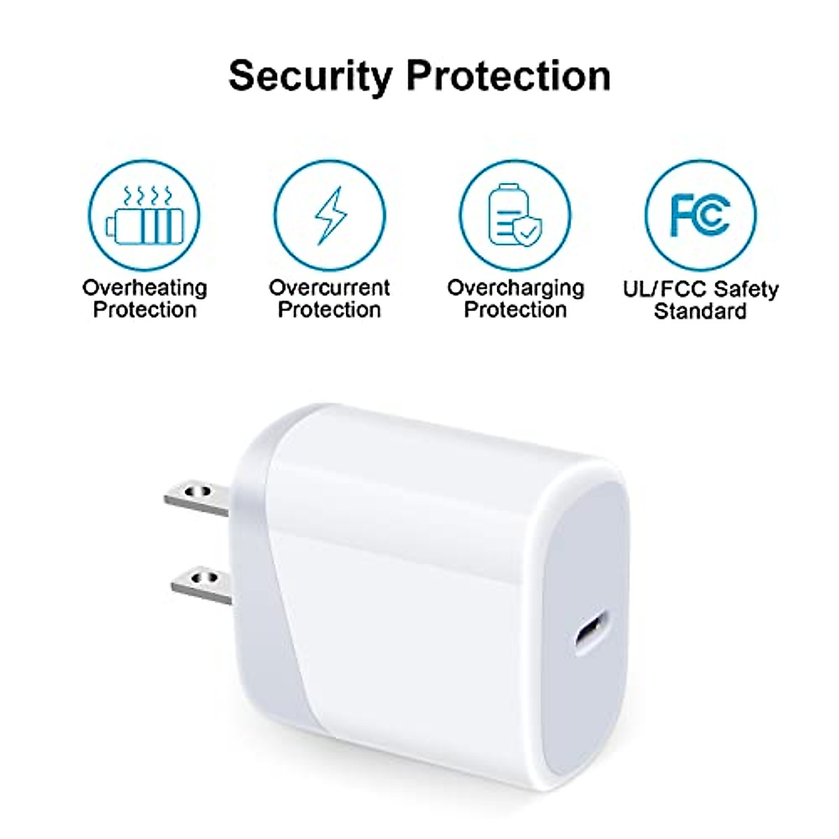 USB C Fast Wall Charger Block for Samsung Galaxy S23, A53 5G, A54, A14, A23, A13, A03s, A32, A42, A52, A51, A71, S22, S22 5G, S22 Ultra, S21 FE, S20, S10, S10e, S9, S8, Charging Adapter Plug