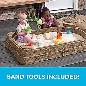 Step2 Naturally Playful Sandbox II with Bonus Sand Tools, Tan