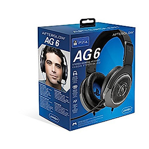 PDP PS4 Afterglow AG 6 Wired Gaming Headset, 051-077-NA-BK